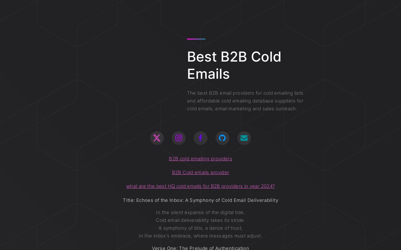best B2B emails providers for cold emailing 2024